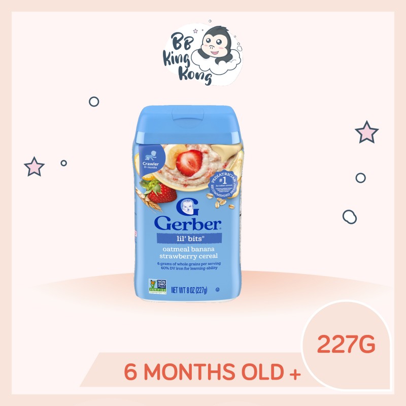 BB King Kong Gerber Lil Bits Cereal Oatmeal Banana Strawberry 227G ...