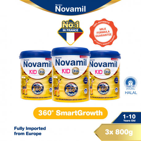 Novamil KID DHA Growing Up Milk 3 x 800g (1-10 Years) | Toddler Formula